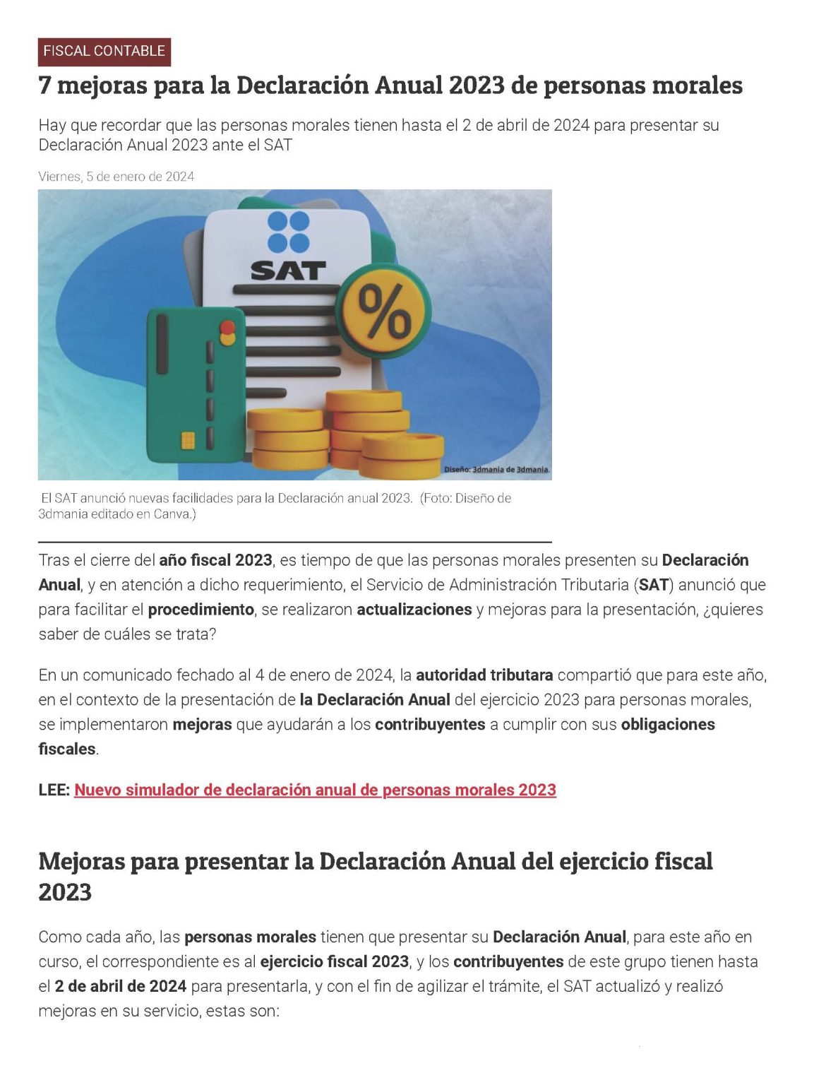 7 mejoras para la declaración anual 2023 – BDM México